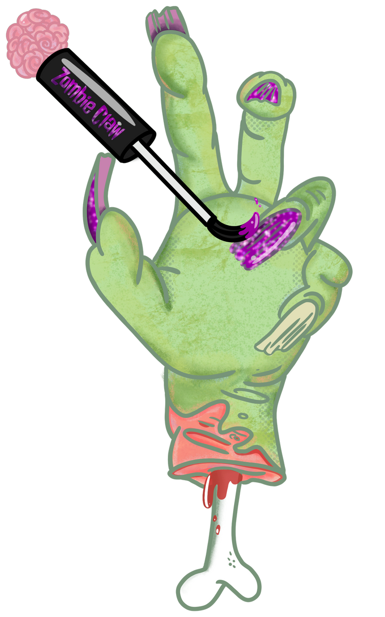 Zombie Hand Sticker – Zombie Claw Polish